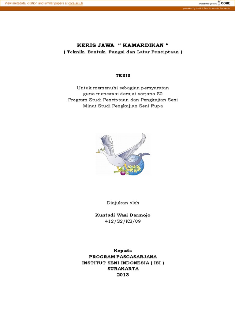 Eksplorasi Keris Kamardikan Jawa | PDF