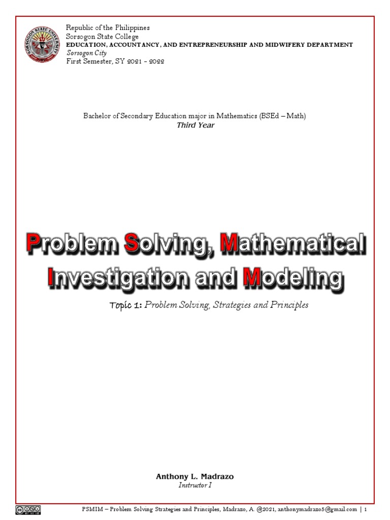 Problem Solving Strategies Overview | PDF | Teaching Mathematics | Insight
