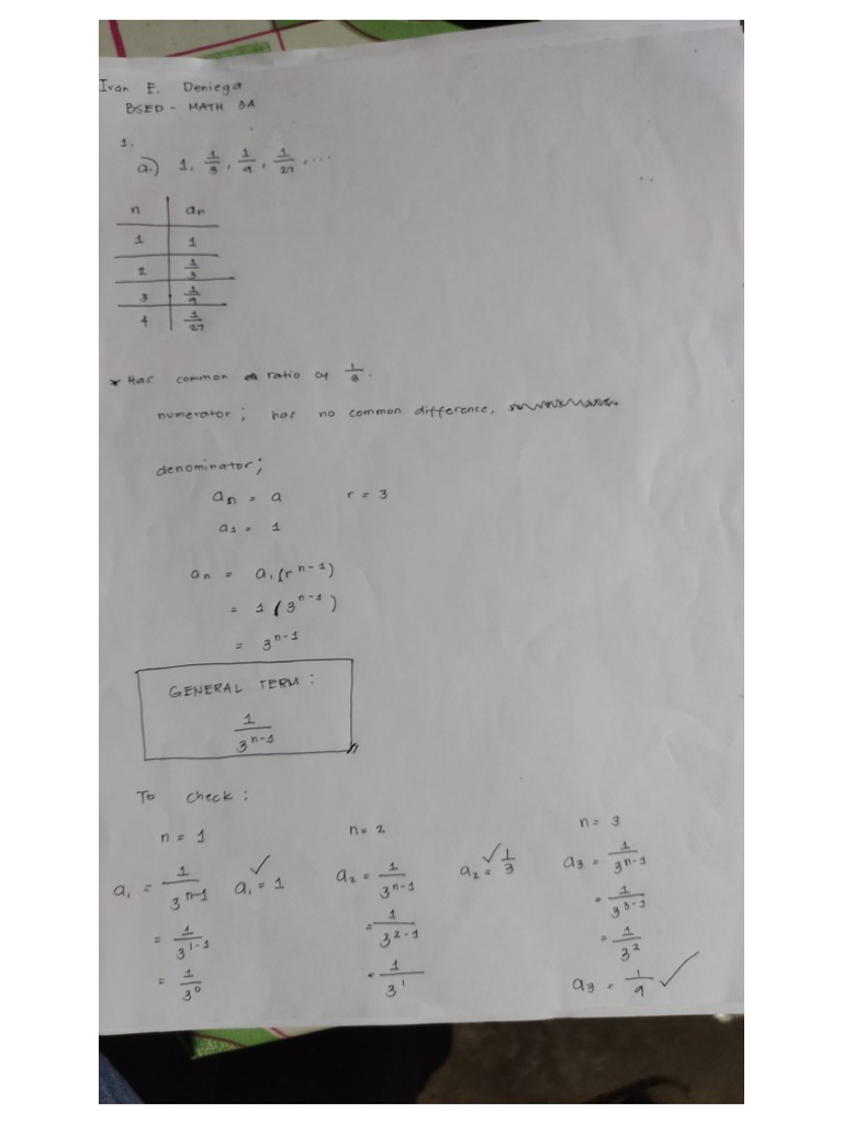 Ivan Deniega Bsed-Math 3a (Calc3 - Act 1) | PDF
