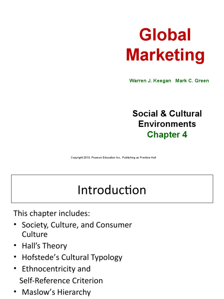Global Marketing: Social & Cultural Environments | PDF | English ...
