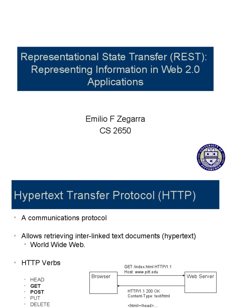 Representational State Transfer (REST) : Representing Information in Web 2.0 Applications | PDF ...