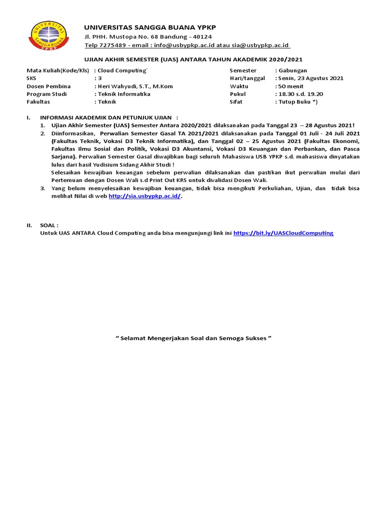 Hery Wahyudi Cloud Computing Senin 23 Agustus 2021 | PDF | Seni | Komputer