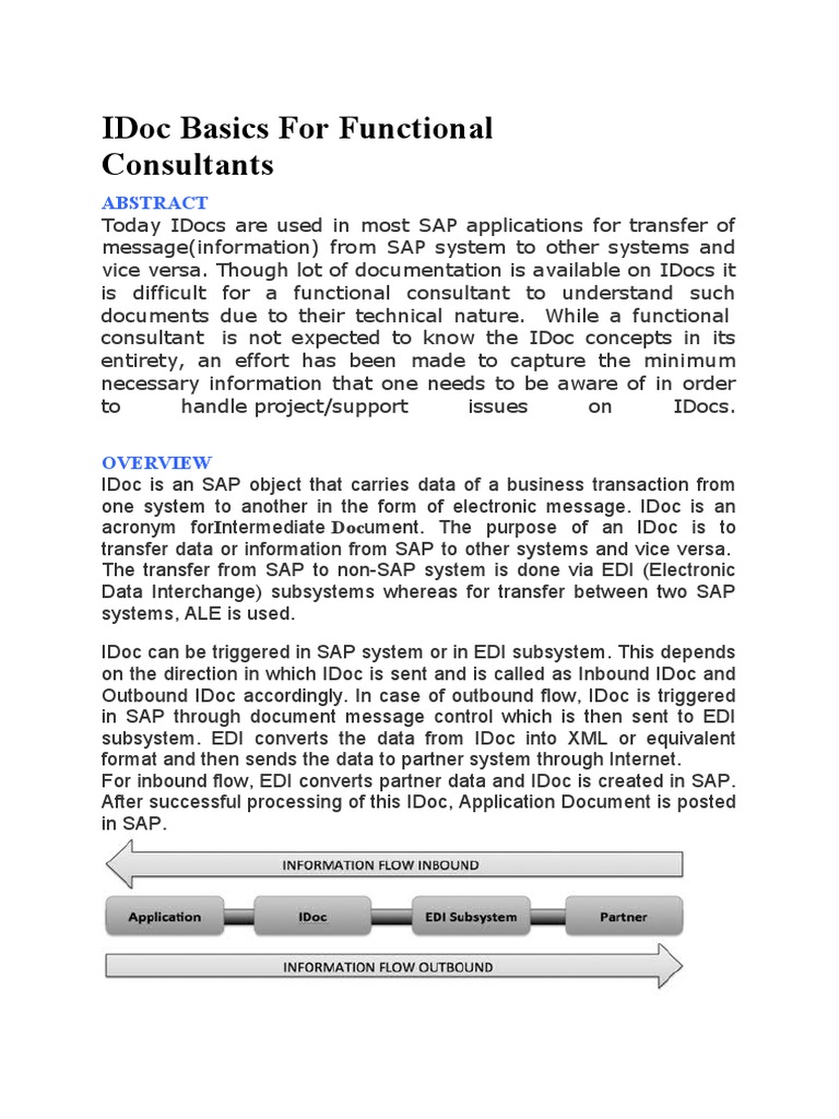 Best IDOC Document For Basics | PDF | Electronic Data Interchange | Computer Data