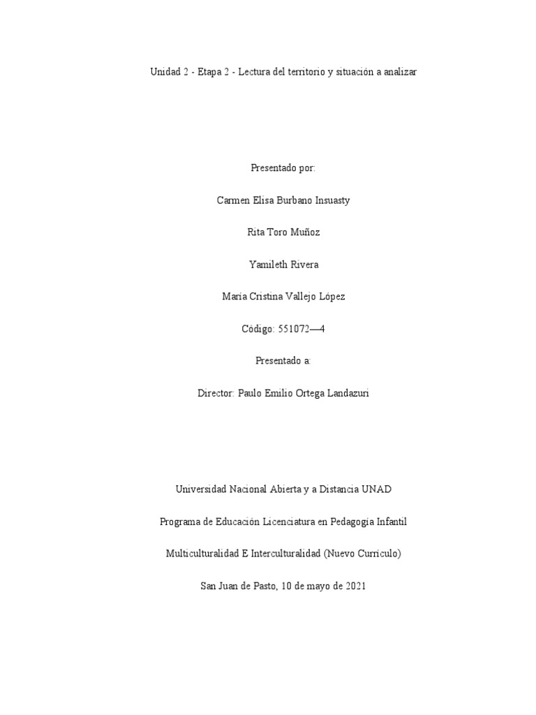 Unidad 2 Etapa 2 Grupo 551072-4 | PDF