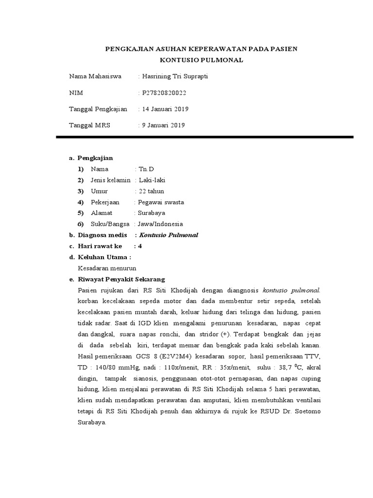 Askep Contusio | PDF