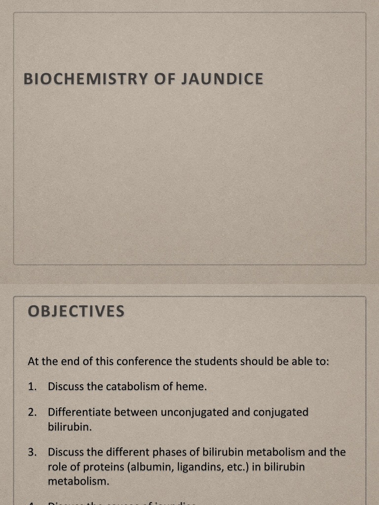 Biochemistry of Jaundice Explained | PDF | Clinical Medicine ...