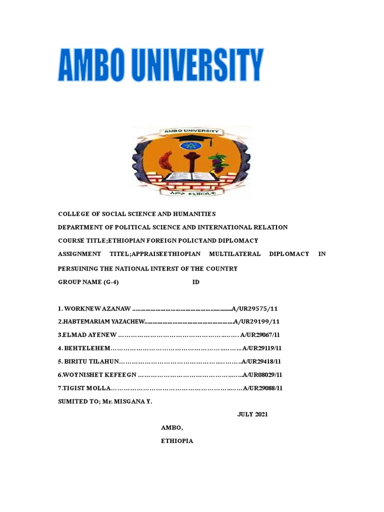 Ambo University | PDF