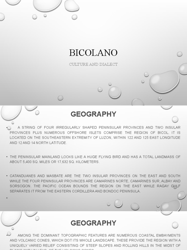 Bicolano: Culture and Dialect | PDF