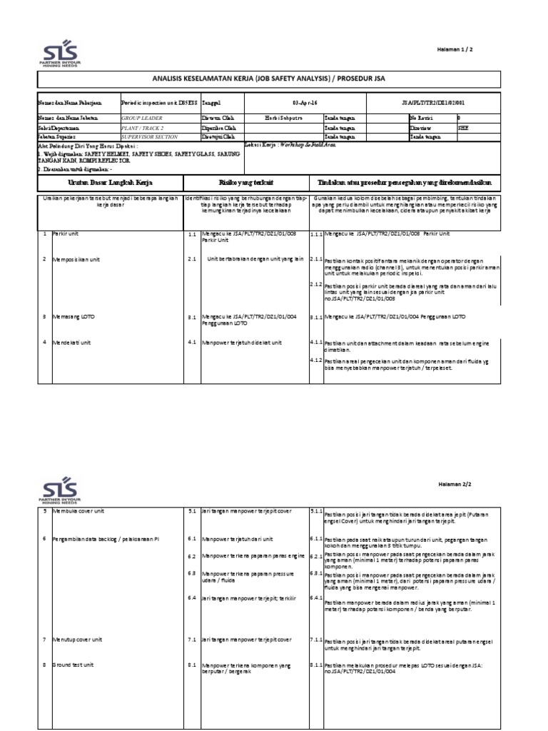 Pelaksanaan Periodic Inspection Unit D85ESS | PDF