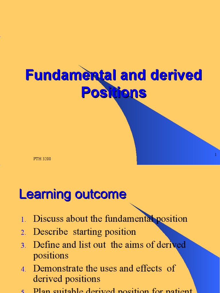 Fundamental and Derived Position | PDF | Anatomical Terms Of Motion ...