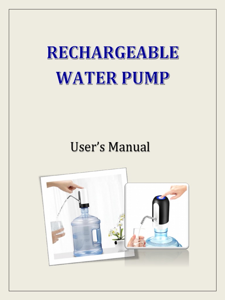 Instructional Manual To An Automatic Water Pump | PDF | Manufactured ...