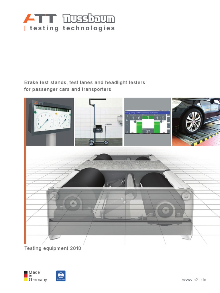 Brake Test Stands, Test Lanes and Headlight Testers For Passenger Cars ...