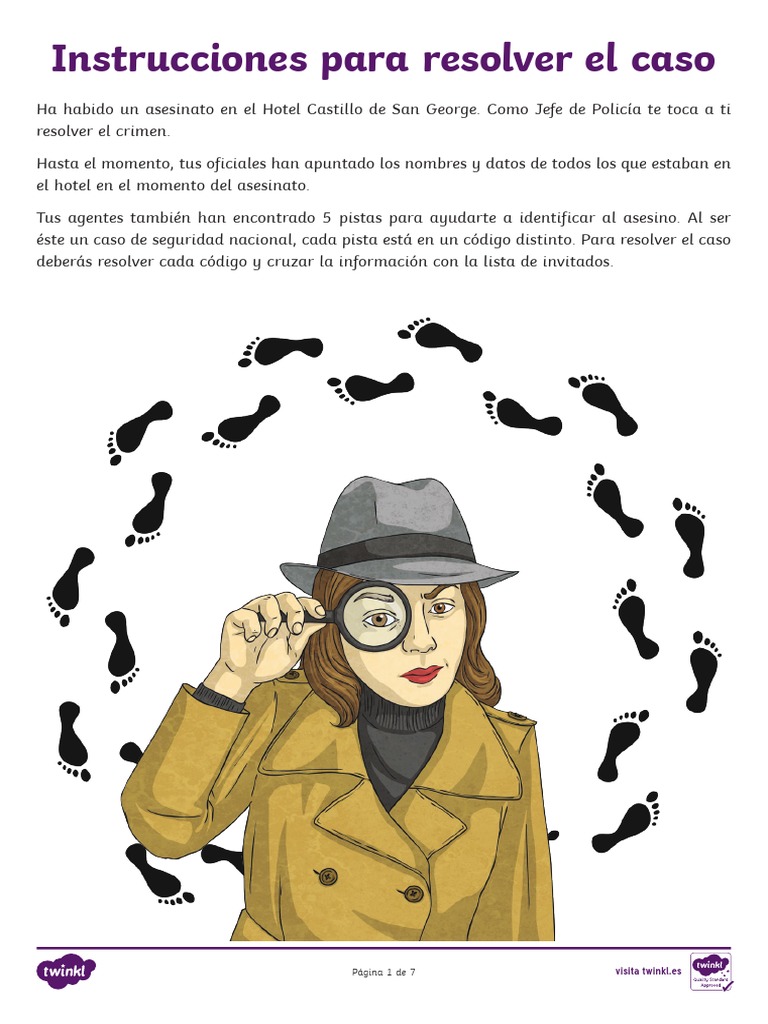 Juego de Detectives El Misterio Del Castillo de Stgeorge | PDF
