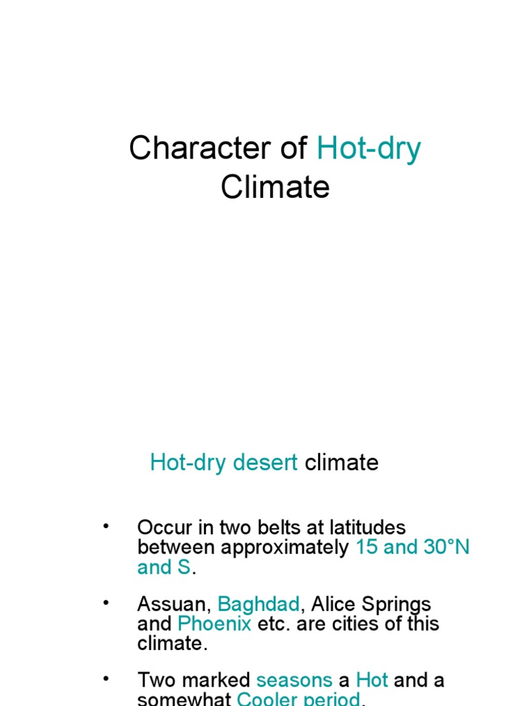 Lecture 06 Hot Dry Climates | PDF | Climate | Humidity