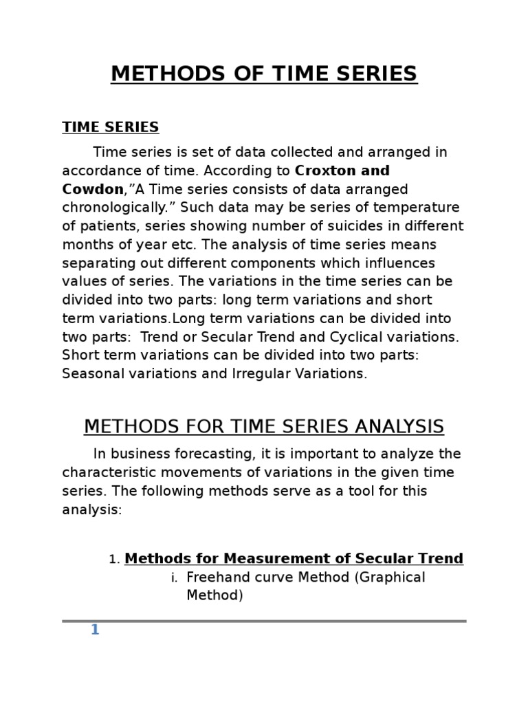 Basic - Methods-of-Time-Series | PDF | Seasonality | Time Series