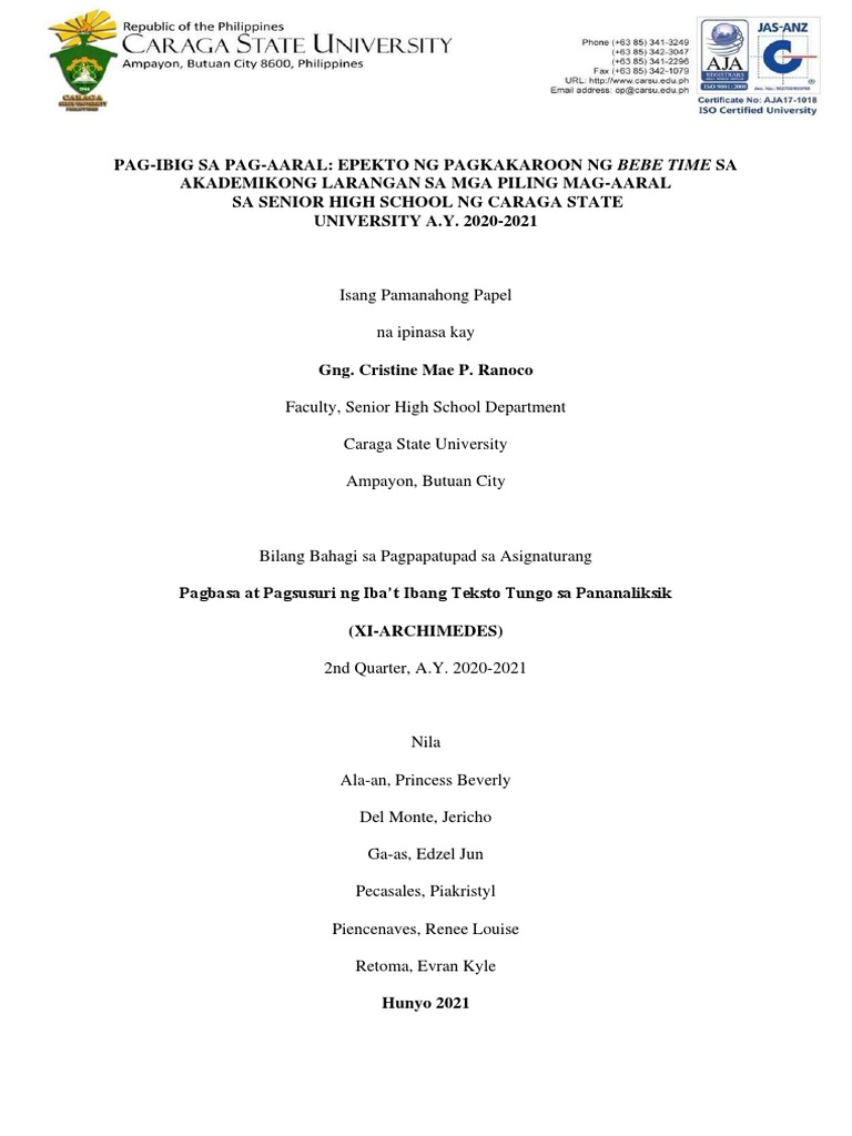 Pamanahong Papel - Pang Apat Na Pangkat | PDF