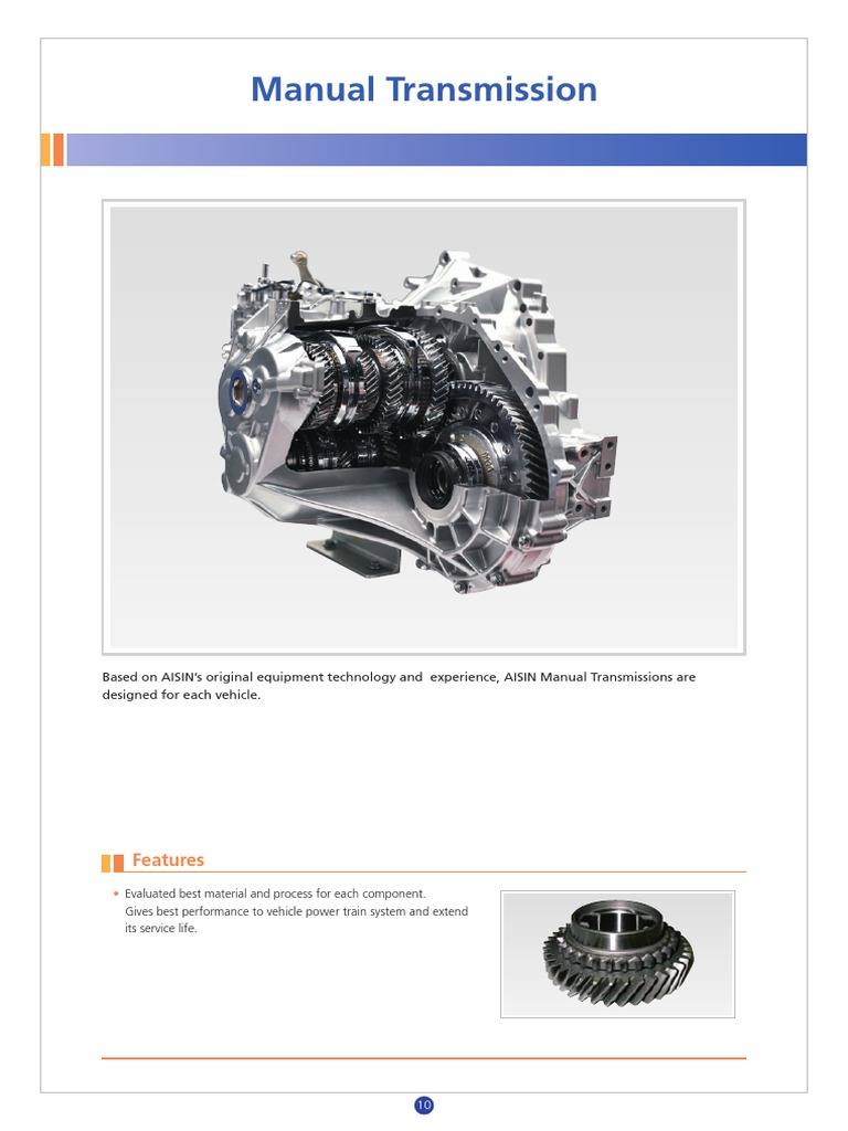 AISIN Manual Transmissions Overview | PDF