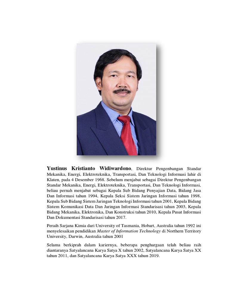 Profil Yustinus Kristianto Widiwardono | PDF | Sains & Matematika | Teknologi & Rekayasa