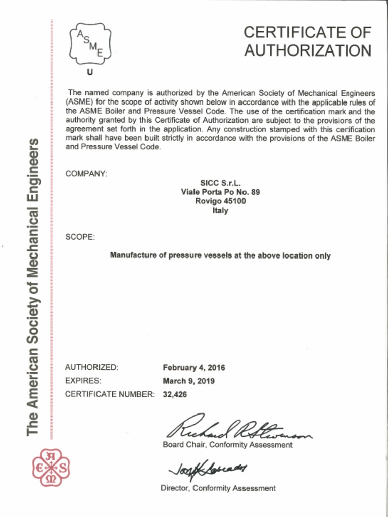 ASME U DESIGNATOR Scad MAR2019 | PDF