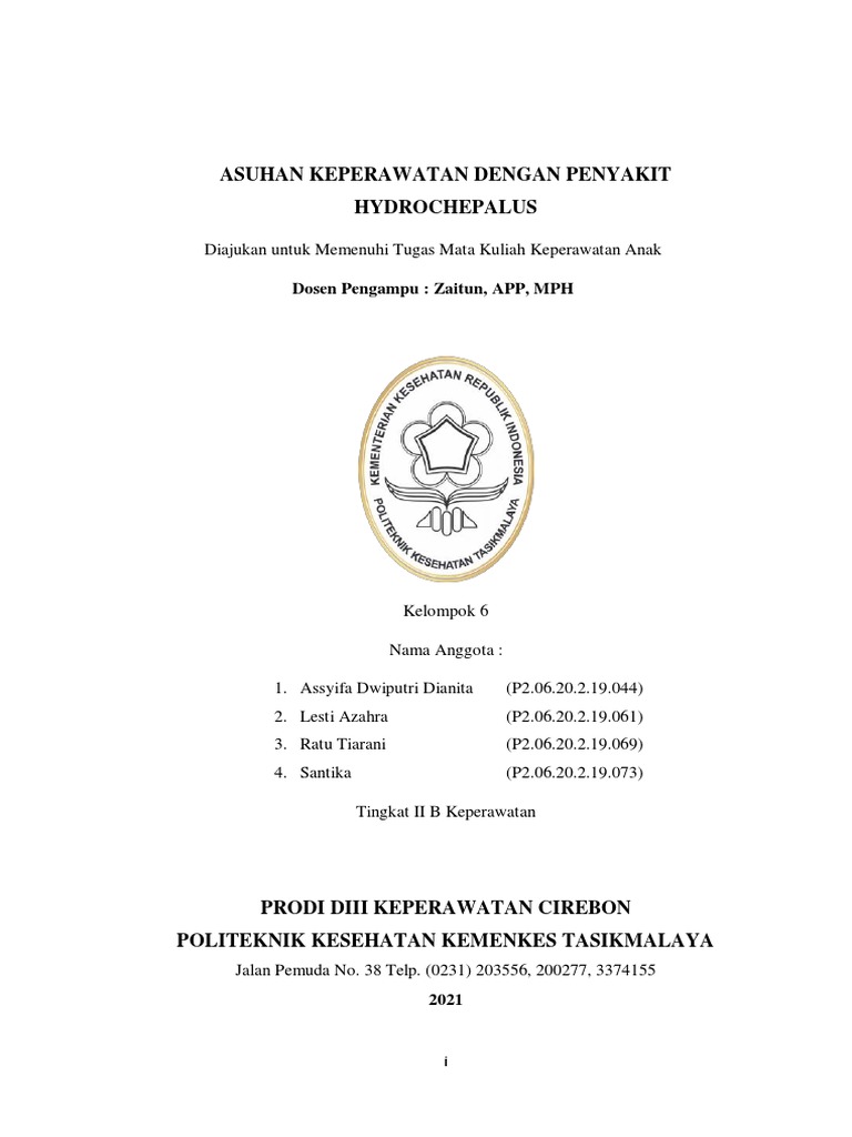 (2B KEP) ASKEP Pada Pasien Anak Dengan Hidrosefalus - Kelompok 6 | PDF