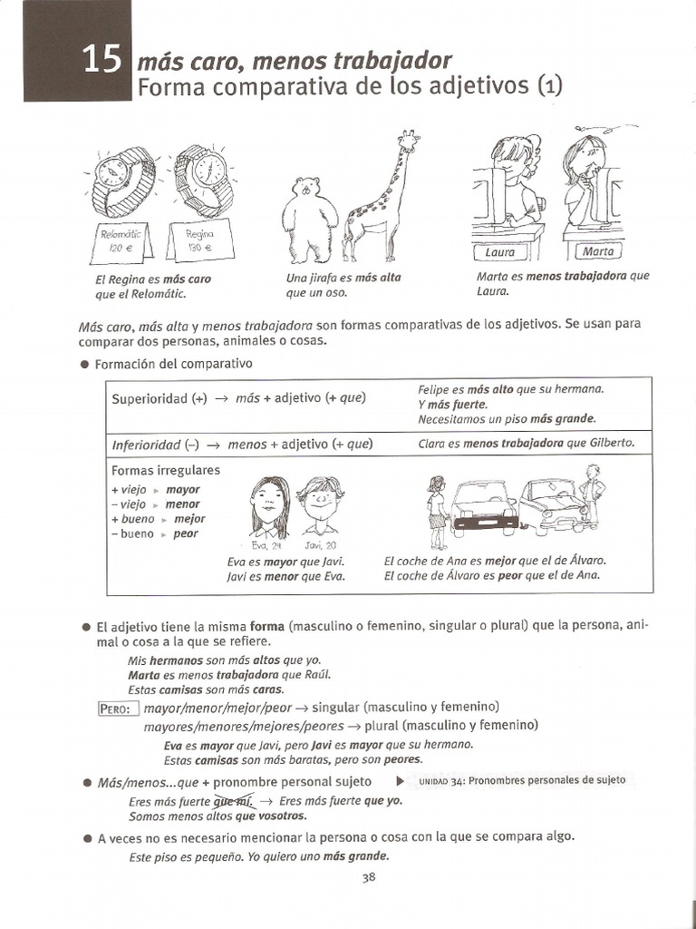 Comparativo (Más, Menos + Que) | PDF