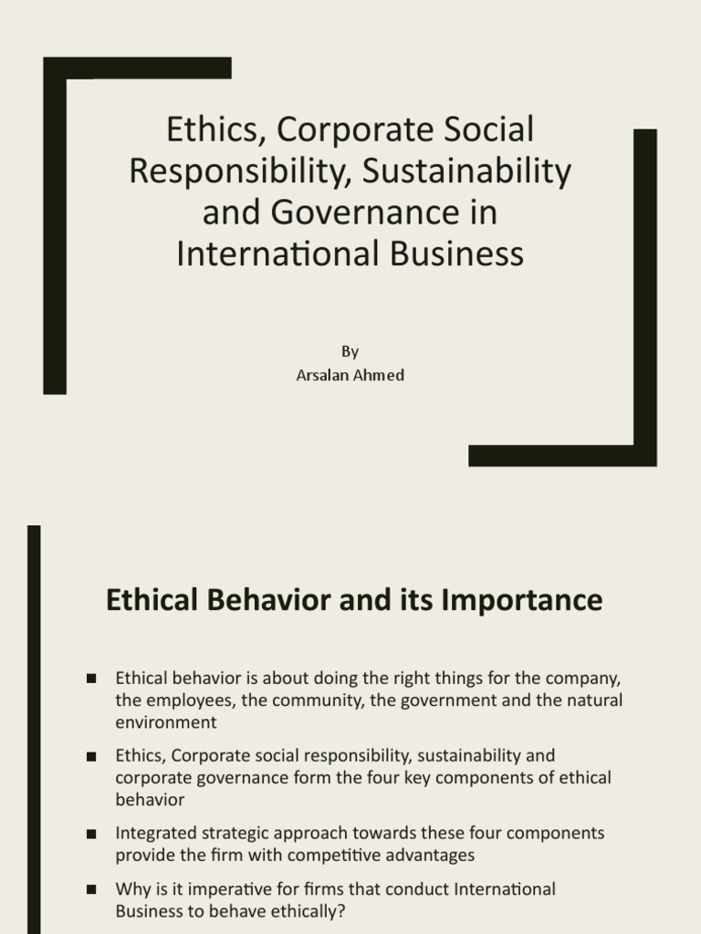 Chapter 3 - Ethics, Corporate Social Responsibility, Sustainability ...