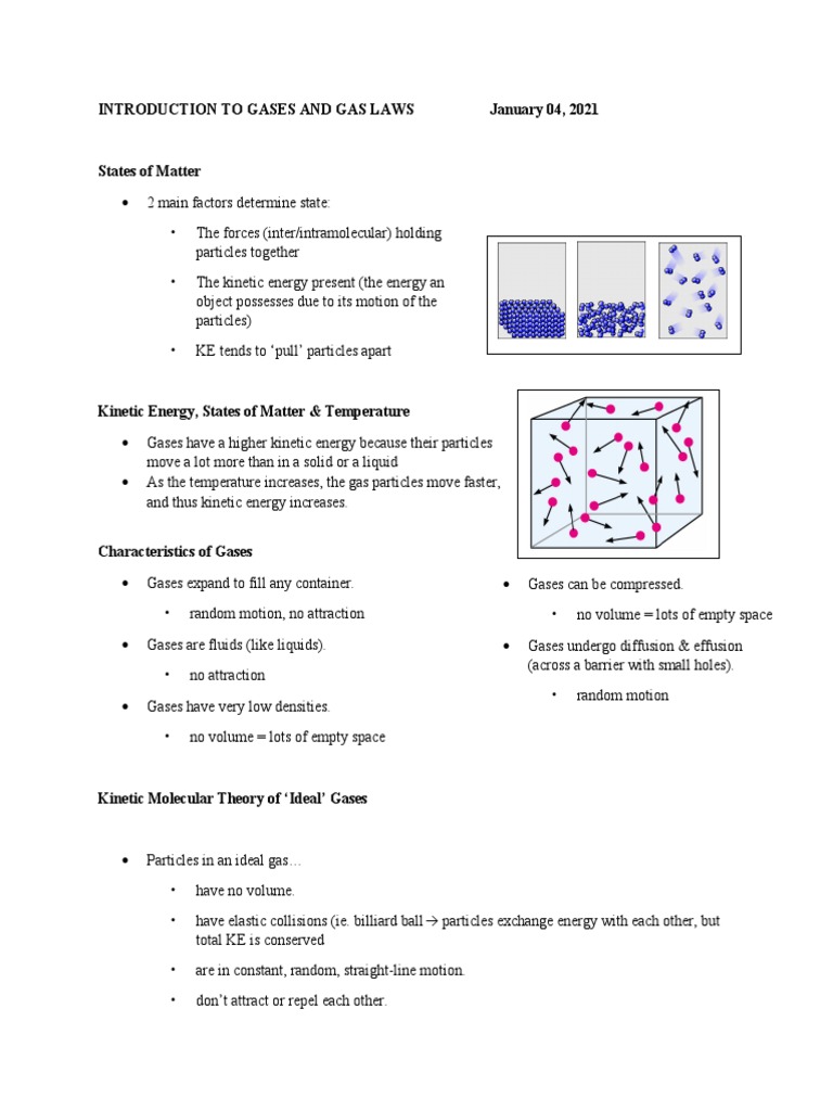 INTRODUCTION TO GASES AND GAS LAWSJanuary 04 | PDF | Gases | Pressure