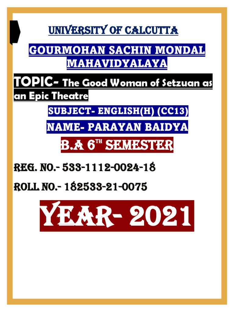 cc13 Project Cu English Parayan Baidya | PDF | Theatre