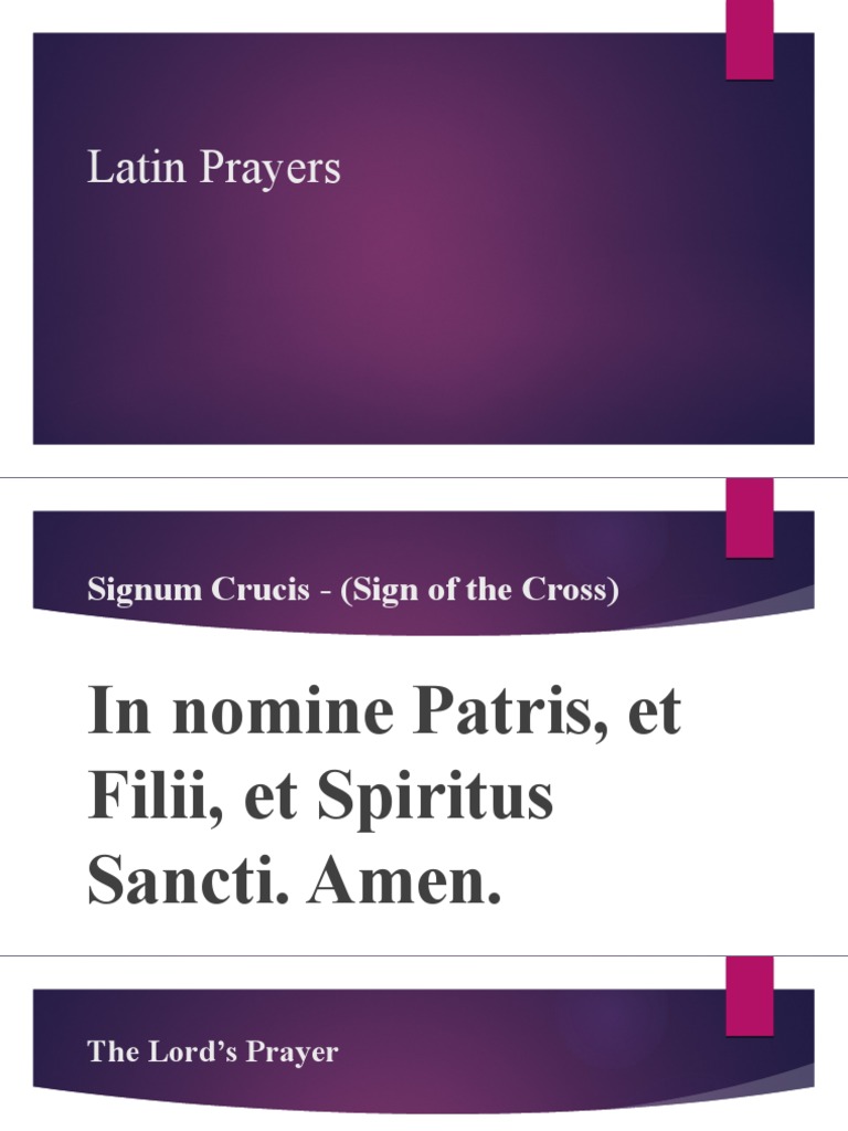Latin Prayers | PDF