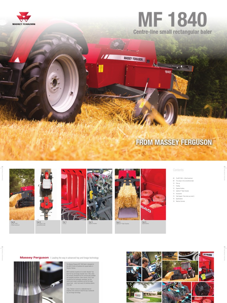 Small Square Baler-Brochure - South - Africa | PDF | Hay | Manufactured ...