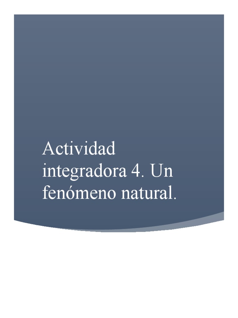 Actividad Integradora 4. Un Fenómeno Natural | PDF | Ciclones ...