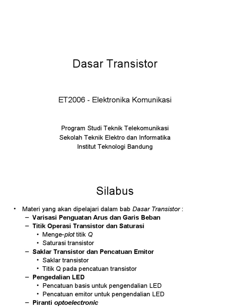 07-Dasar Transistor | PDF