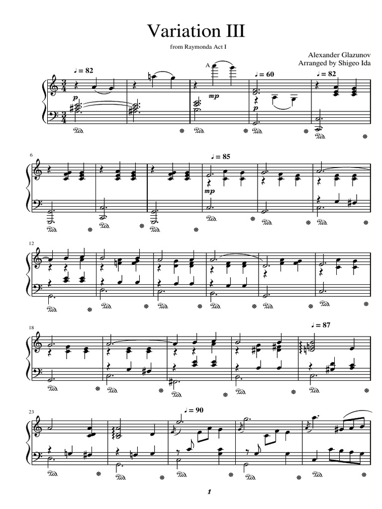 Raymonda Variation | PDF