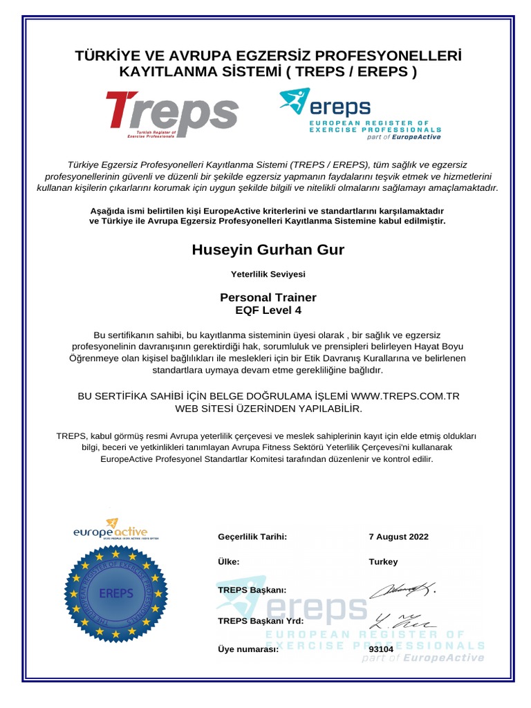 PDF Certificates Turkish | PDF