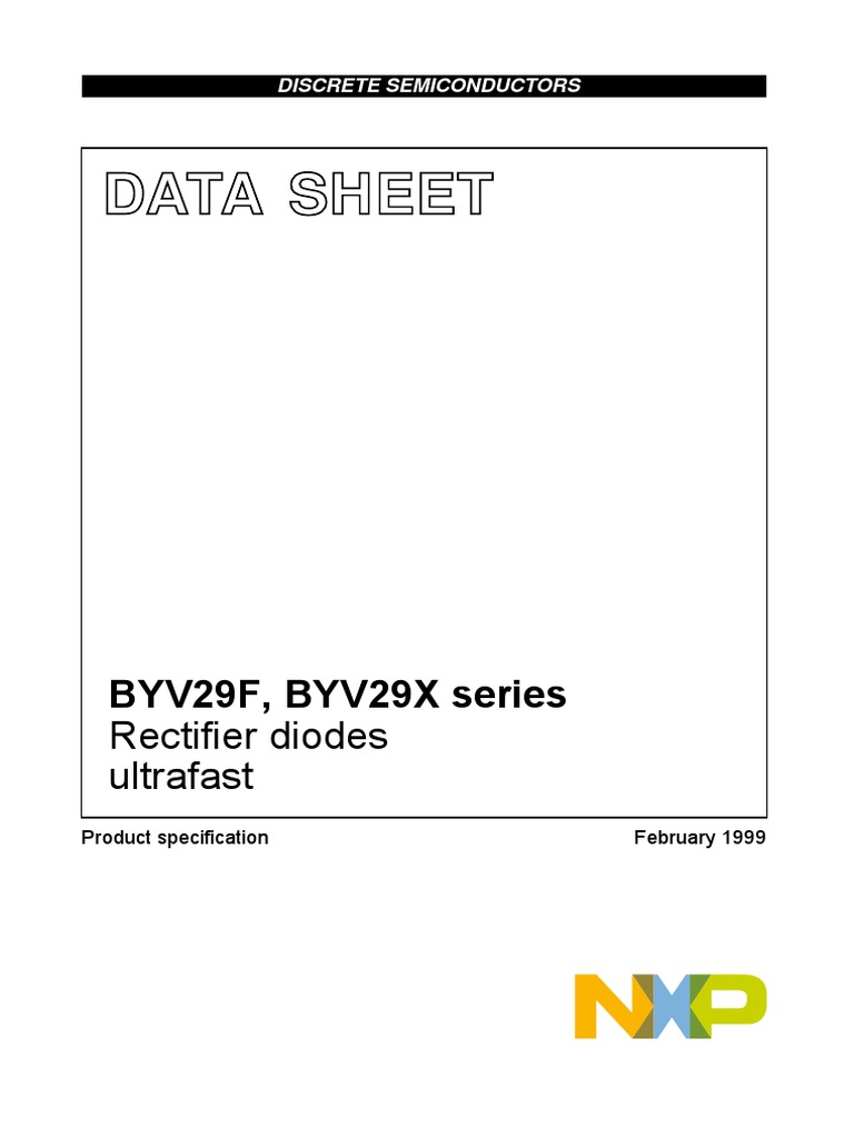 Data Sheet: BYV29F, BYV29X Series | PDF | Rectifier | Diode