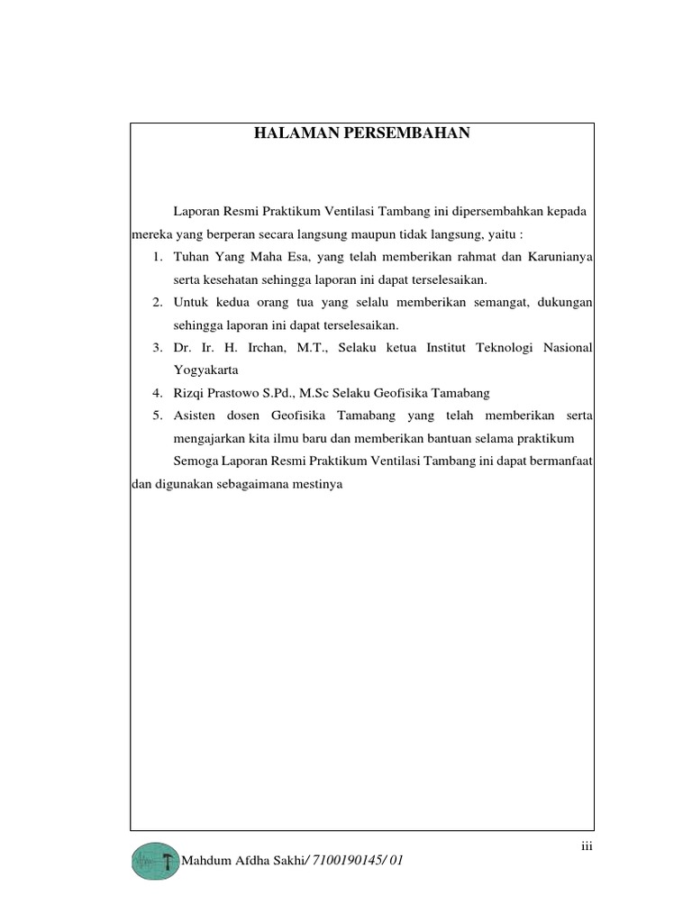 Halaman Persembahan | PDF