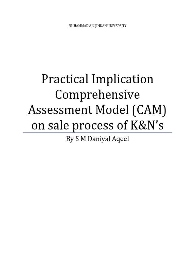 Practical Implication Comprehensive Assessment Model | PDF | Sales ...