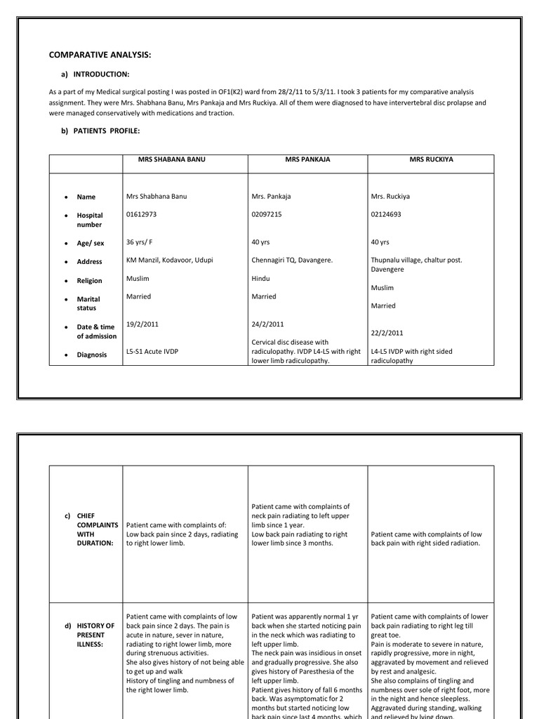 Comparative Analysis | PDF | Vertebral Column | Vertebra