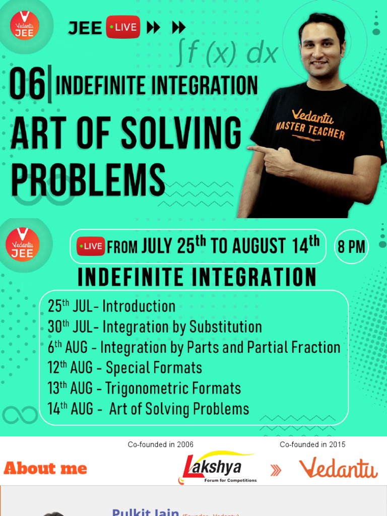 Indefinite+Integration+6 Art of Problem Solving | PDF | Integral | Calculus