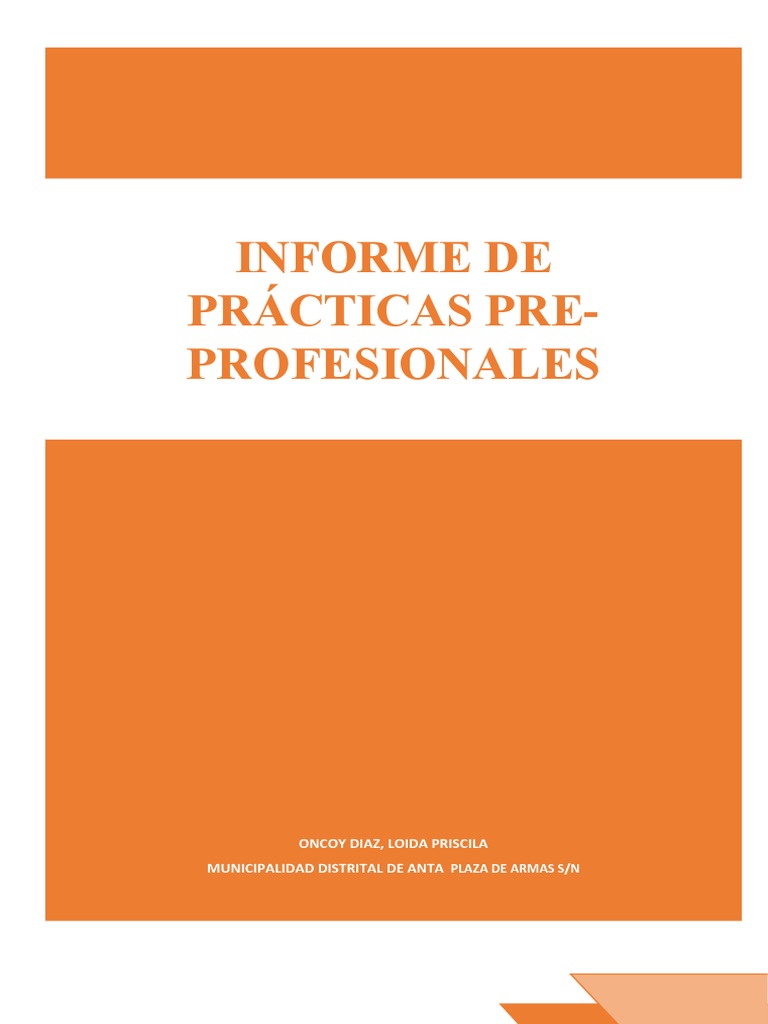 Informe de Prácticas Preprofesionales Iii | PDF | Presupuesto ...