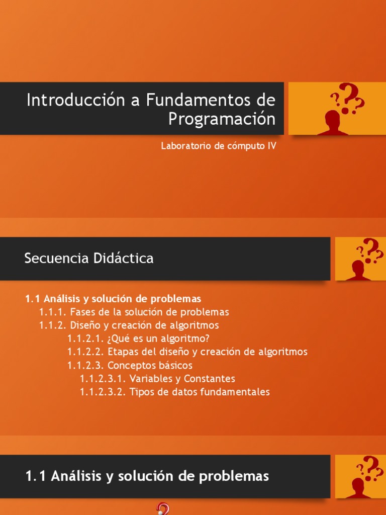 Presentacion Introducción A Fundamentos de Programación | PDF ...