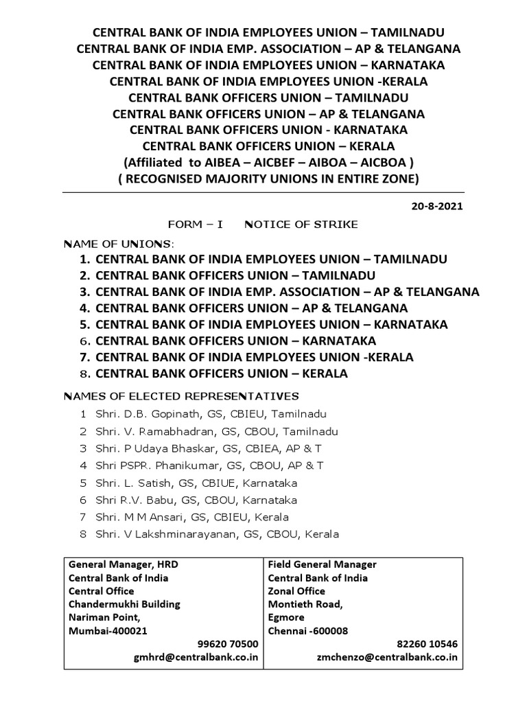 Strike Notice Chennai Zone 6TH Sept-1 | PDF | Policy | Government