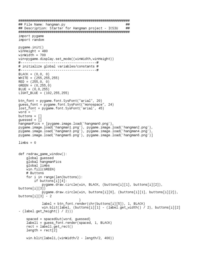 Hangman Game Title | PDF | Computing | Software Engineering