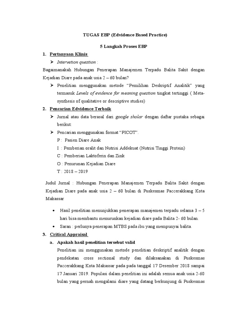 2a - 14 - Ratih Citra Maharani - Ebp | PDF | Pengembangan Diri | Kesehatan Holistik
