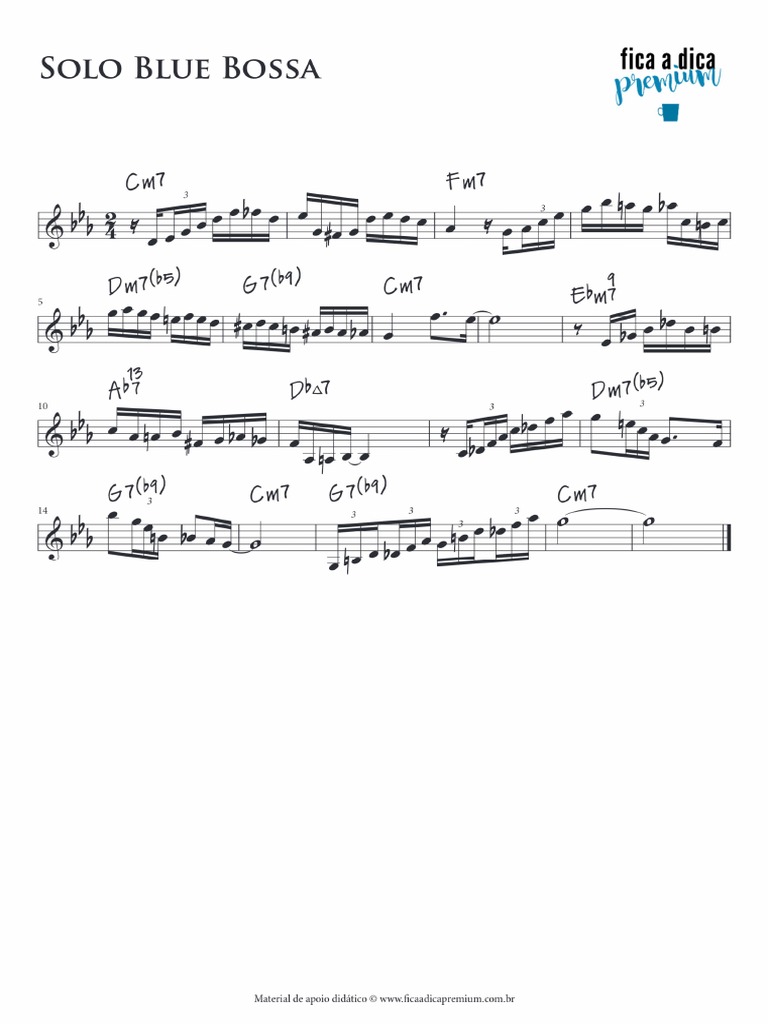 Solo Blue Bossa | PDF