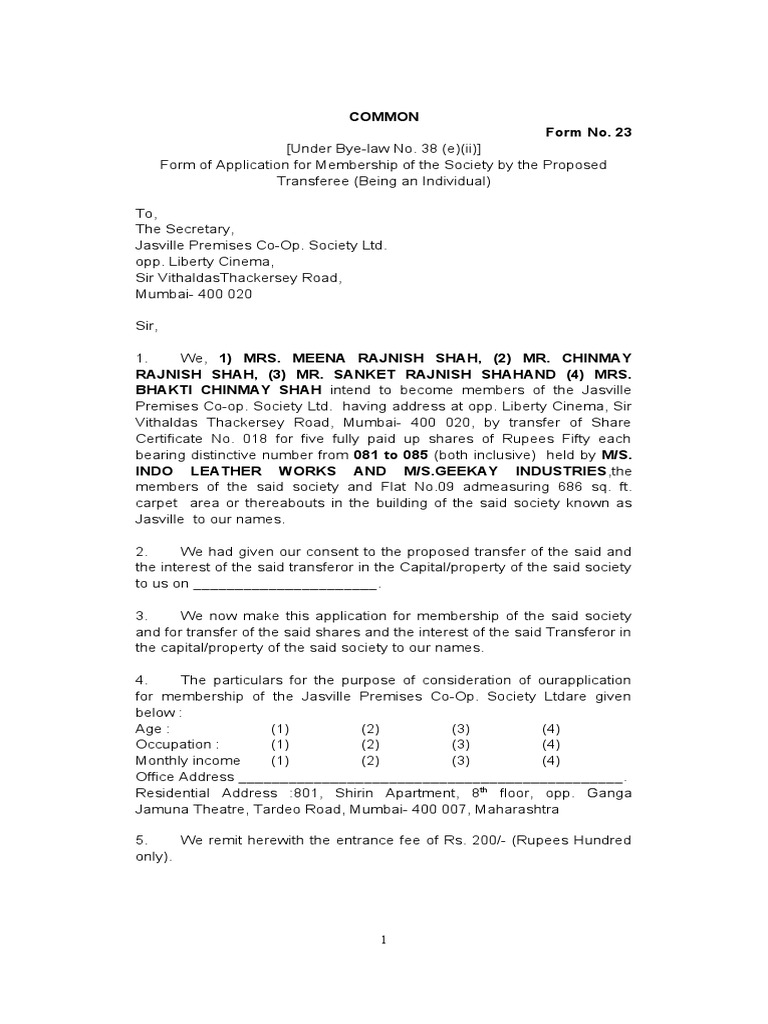 Form 23 | Download Free PDF | Government | Taxes