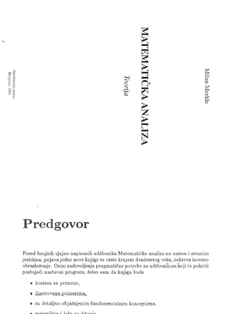Matematicka Analiza | PDF