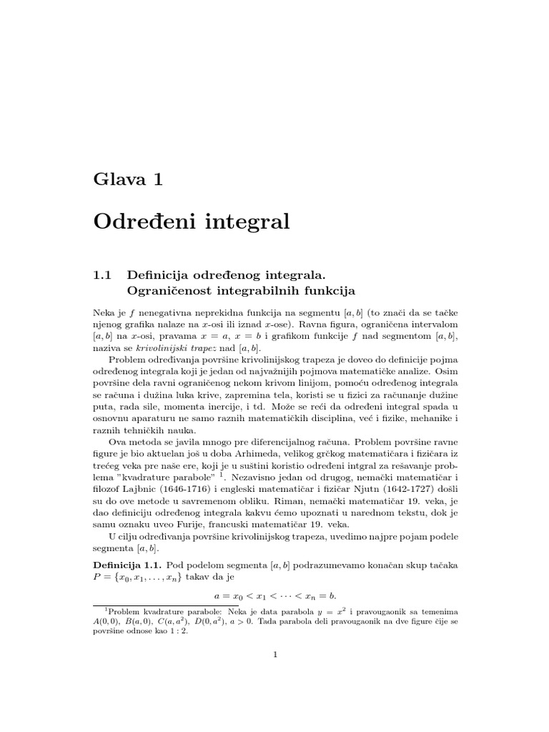 Odredjeni Integral | PDF