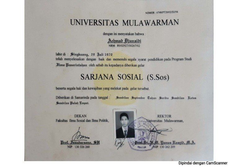 Ijazah S1 | PDF