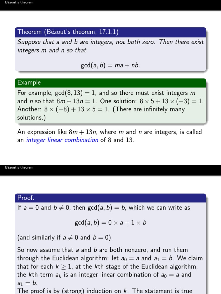 Bézout's theorem explained in